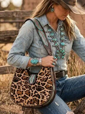 American Darling | Bags | American Darling Wild Feather Western Hair On ...